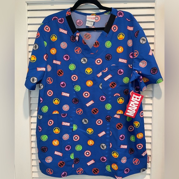 Marvel | Shirts | Marvel Avengers Scrub Top | Poshmark